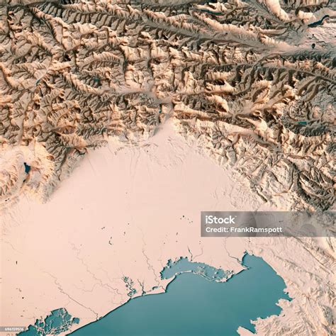 프리 울 리 베네치아 줄리아 주 이탈리아 3d 렌더링 지형도 중립 0명에 대한 스톡 사진 및 기타 이미지 0명 3차원 형태 공중 뷰 Istock