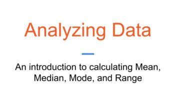Analyzing Data Mean Median Mode And Range By Kemmerer Kreations