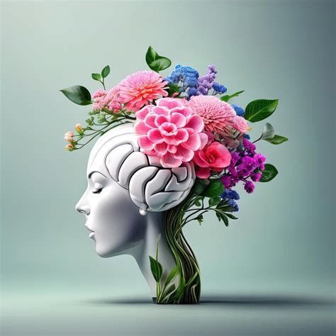 Woman With Artificial Intelligence Head Premium Ai Generated Image