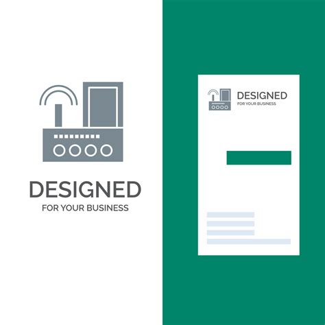 Router Device Signal Wifi Radio Grey Logo Design And Business Card Template 19111465 Vector Art
