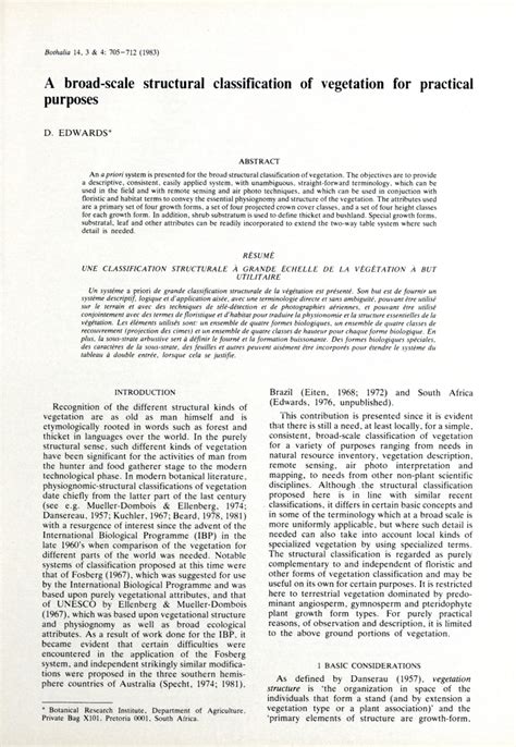 pdf a broad scale structural classification of vegetation for