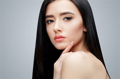 Premium Photo Brunette Asian Girl With Long Straight Hair