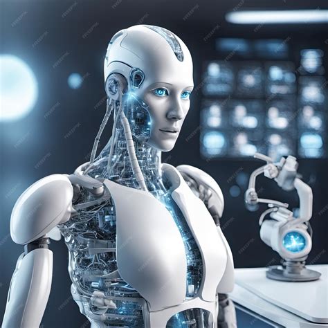 premium ai image artificial intelligence robot working