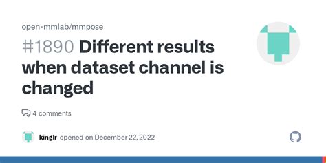Different Results When Dataset Channel Is Changed Issue Open Mmlab Mmpose GitHub