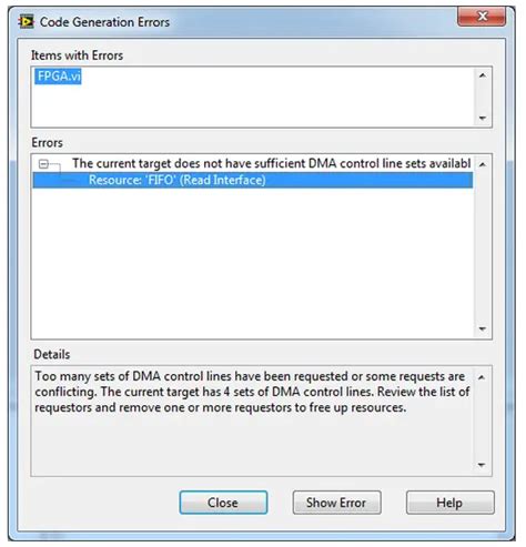 compilation error on fpga vi