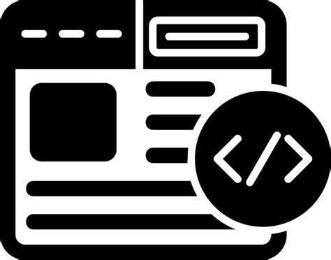 Web Coding Vector Icon 21071198 Vector Art At Vecteezy