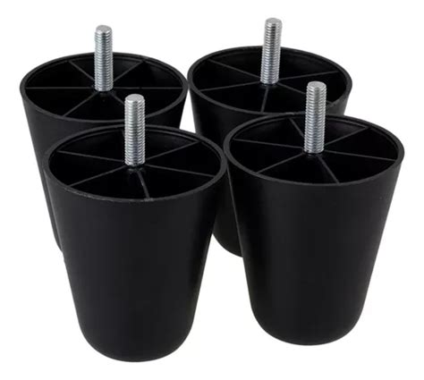 Juego De 4 Patas De Plastico Negro De 4134 In De Altura Pa Mercadolibre