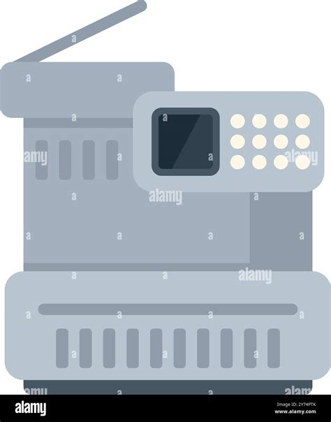 Multifunction Printer With Scanner And Fax Standing On White Background A Digital Device For