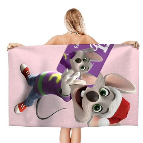 Chuck E Cheese Patterned Towel 307 × 59 Inches Microfiber Quick Drying