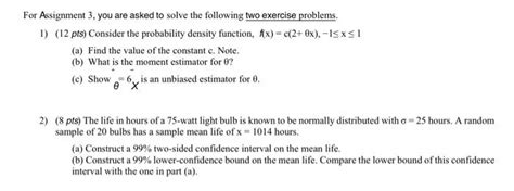 Solved For Assignment 3 You Are Asked To Solve The Chegg Com