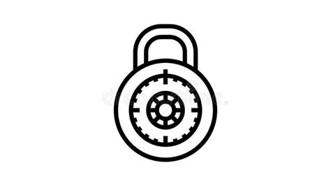 Web Padlock Line Icon Animation Stock Video Video Of Lock Element 263820047