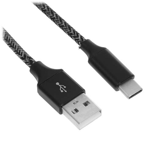 Купить Кабель круглый Aceline Usb Type C черный в интернет магазине Dns Характеристики цена