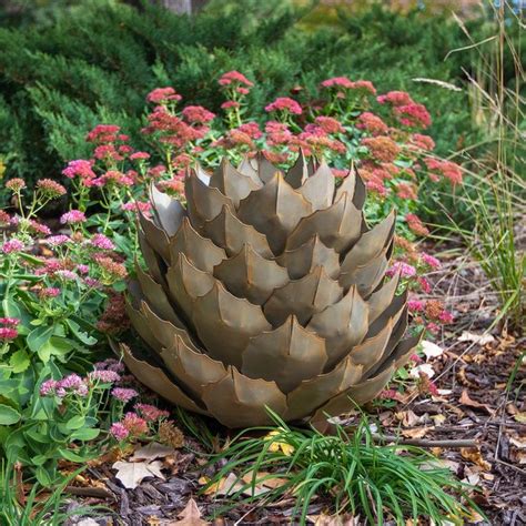 Metal Artichoke Agave Succulent Landscaping Landscaping With Rocks