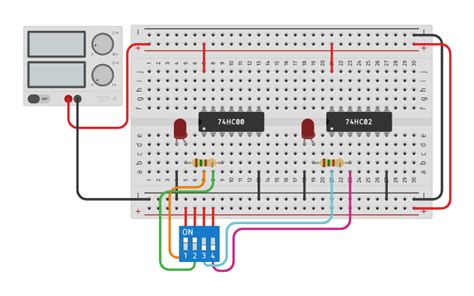 Circuit Design Circuito Combinacional Portas Nand E Nor Tinkercad
