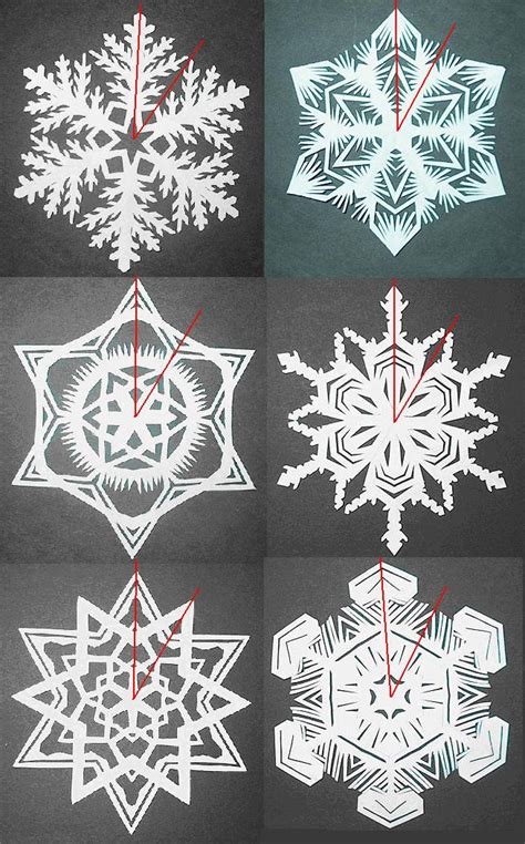 Folded Snowflake Patterns