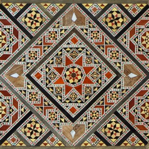 Syrian Wood Marquetry Geometric Pattern Art Islamic Art Pattern