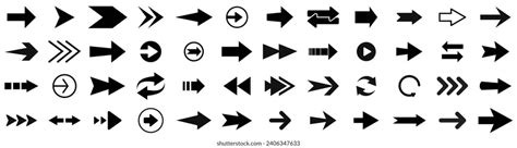 Black Vector Arrows Collection Arrow Cursor Stock Vector Royalty Free