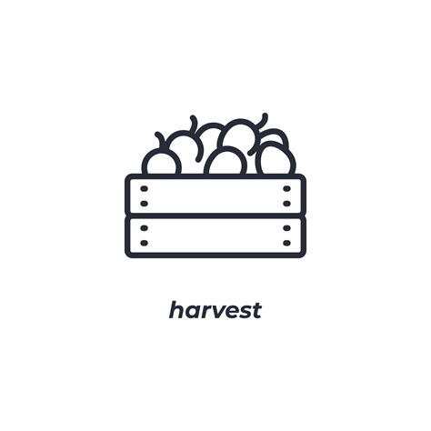 Vector Sign Harvest Symbol Is Isolated On A White Background Icon Color Editable 12614540