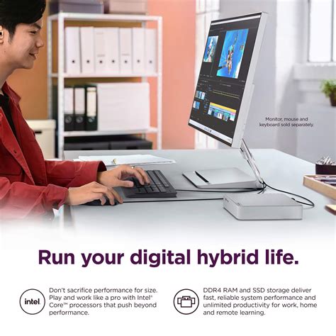 Lenovo Ideacentre Mini Desktop Intel Core I H Gb Memory Gb Ssd Cloud Gray W Ut