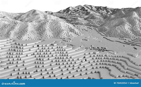 3d Illustration Of Terrain Surface Structure 70452054