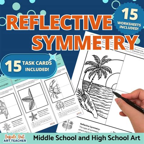 Summer Themed Reflective Symmetry Drawing Task Cards And Worksheets Sub