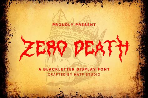 Zero Death Regular Premium Font