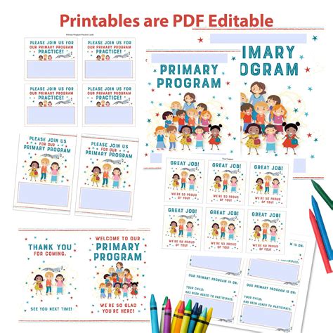 Lds Primary Sacrament Program Printable Kit Ministering Printables