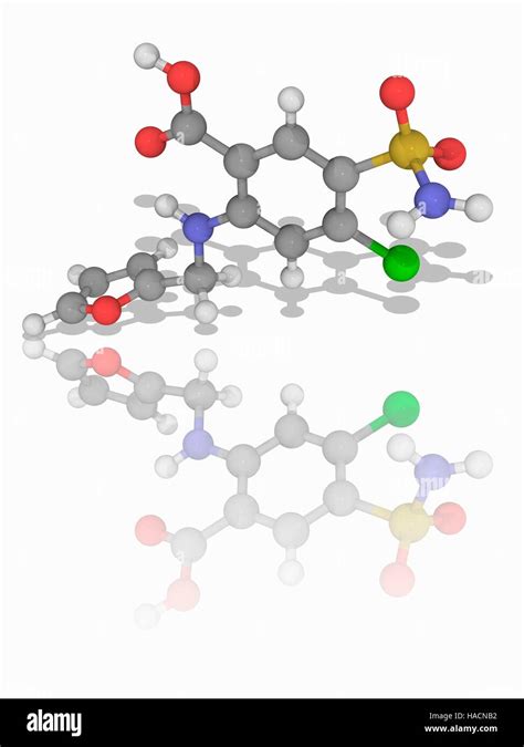 Furosemide Molecular Model Of The Drug Furosemide C12 H11 Cl N2 O5 S A Loop Diuretic Used In