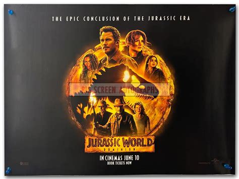 Jurassic World Dominion Quad Poster V2 Big Screen Autographs
