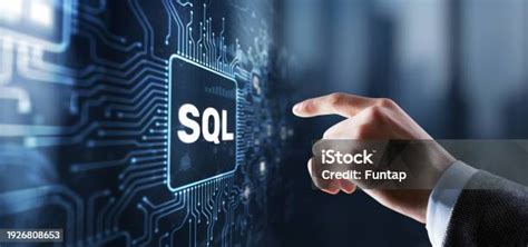Sql Structured Query Language Technology Concept Icon Virtual Screen