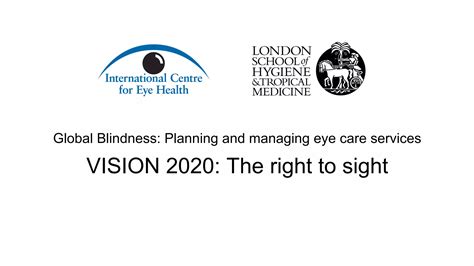 Global Blindness Vision 2020 The Right To Sight Ppt