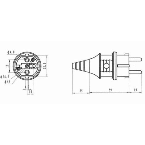 Steckdosenstecker 250v 16a Stecker Für 6 16mm Kabel Schutzart Ip44