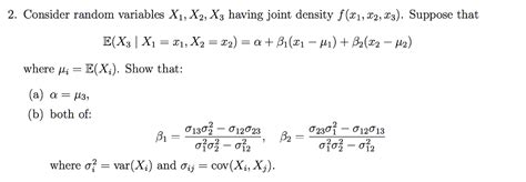 Solved 2 Consider Random Variables Xi X2 X3 Having Joint