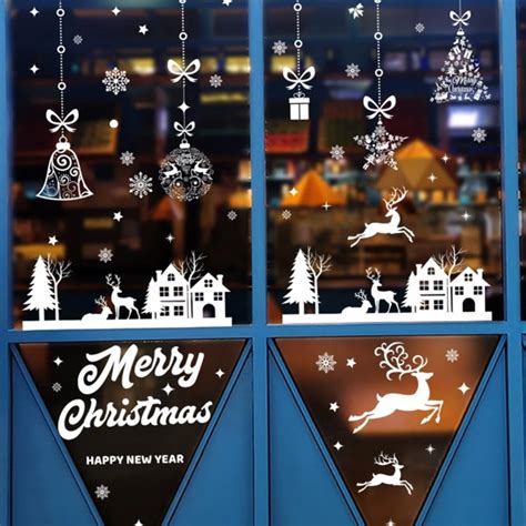 Комплект декоративни коледни стикери за прозорци Olele Bg