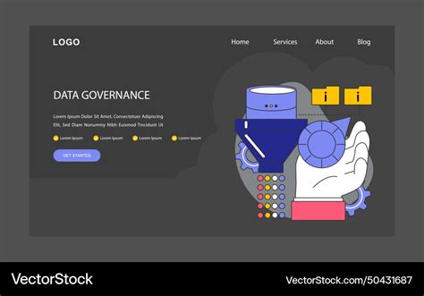 Data Governance Information Oversight Royalty Free Vector