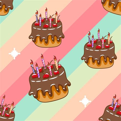 Cake Pattern Seamless Background 20433883 Vector Art At Vecteezy
