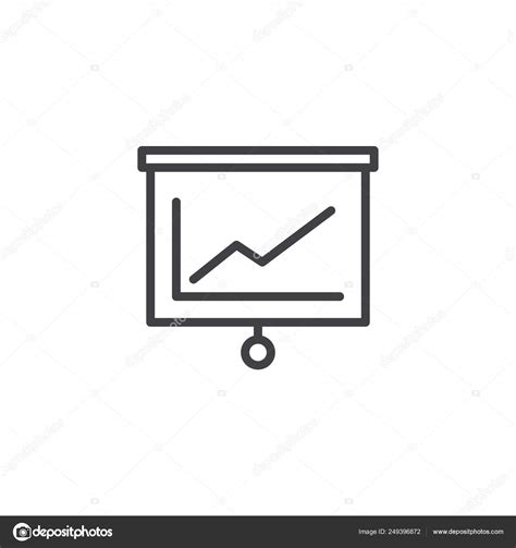 Presentation Graph Board Outline Icon Stock Vector Image By ©avicons 249396872
