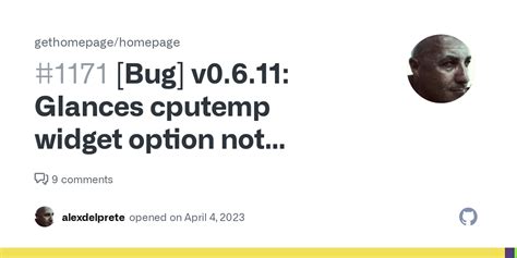 Bug V Glances Cputemp Widget Option Not Working Issue Gethomepage Homepage