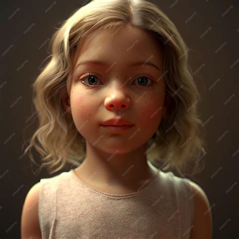 Premium Photo Photo A Cute Animated Girl Face
