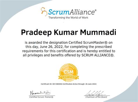 Pradeep Mummadi On Linkedin Agilemethodologies Scrumalliance Scrummaster Certifiedscrummaster…