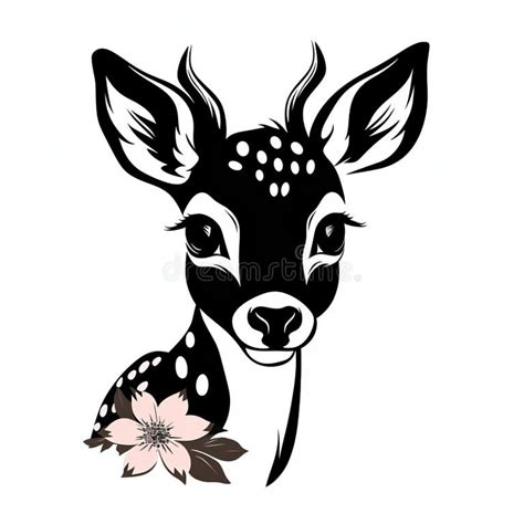 Illustration Of Illustration Of A Cute Doe In The Style Generative Ai Stock Image Image Of