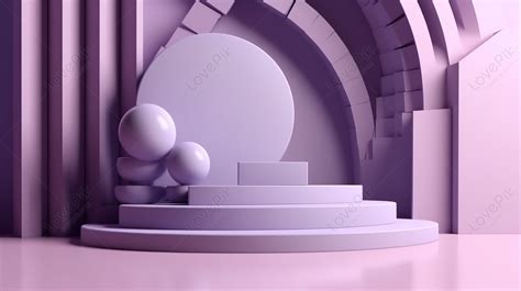 추상 보라색 기하학적 배경 플랫폼을 갖춘 생생한 3d 파스텔 연단 연단 배경 기하학적 배경 플랫 배경 이미지 Hd 연단 기하학적 플랫 배경 사진 무료 다운로드