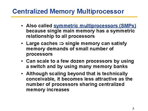Multiprocessor Mp Architectures Outline Centralized Vs Distributed Memory