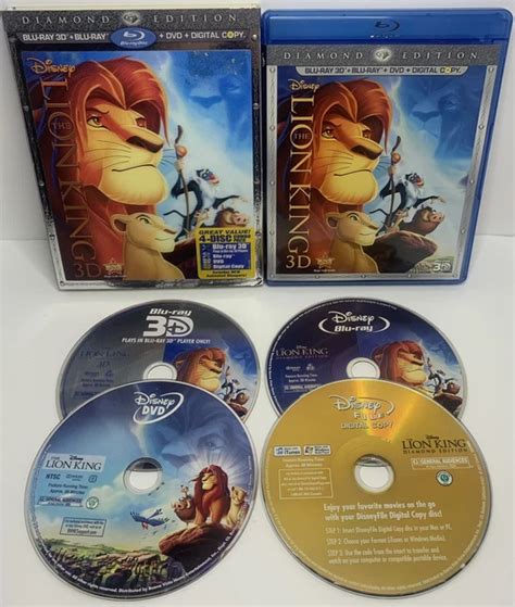 The Lion King 3d 2d Bluray Dvd Disney 1994 Lenticular Slipcover Canadian 31 99 Picclick Ca