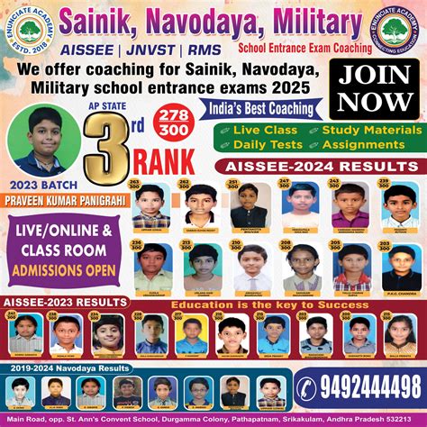 All India Sainik Schools Entrance Examination Aissee 2025 A