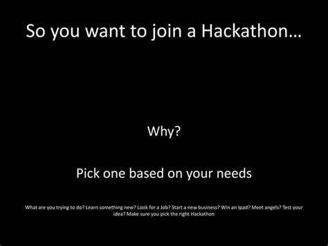 Hackathon Survival Guide Ppt