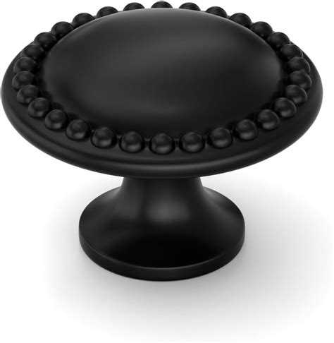 Homdiy 10 Pack Black Cabinet Knobs Solid Zinc Alloy Matte Black Cabinet