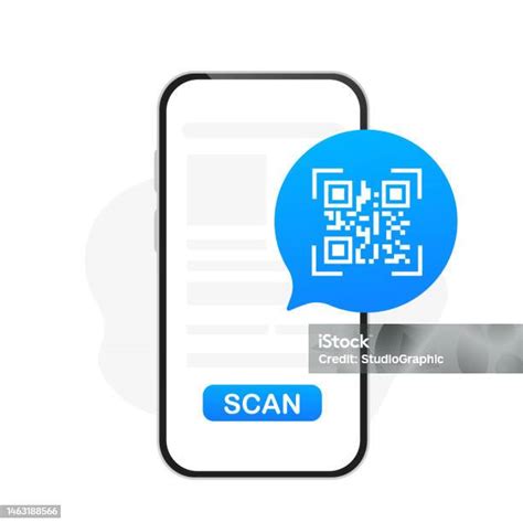 알림은 전화로 스캔 휴대 전화로 Qr 코드를 스캔합니다 바코드 벡터 그림 가리키기에 대한 스톡 벡터 아트 및 기타 이미지 가리키기 가상현실 갇힌 Istock