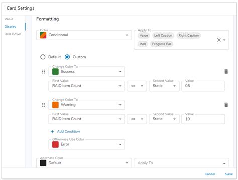 configuring card sections shibumi help