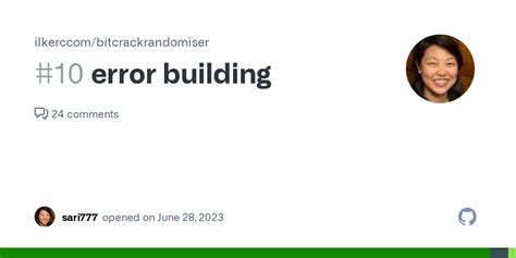 Error Building · Issue 10 · Ilkerccombitcrackrandomiser · Github